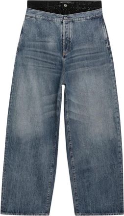 The Attico Femme, Jeans, Bleu, Taille: W28 Jean &agrave; effet superpos&eacute;
