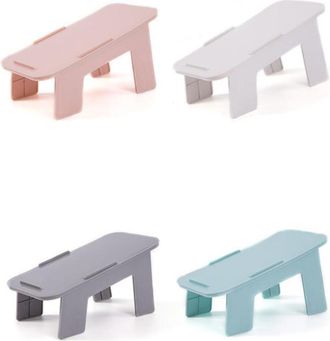 Angoily 4 St&uuml;ck Doppelst&ouml;ckiges Schuhregal Aus Kunststoff Abnehmbar Und Modular Platzsparend F&uuml;r Zuhause Vielseitiger Schuhhalter F&uuml;r Sandalen Kinderschuhe Ha