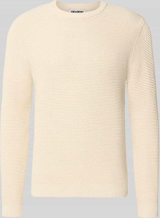 Review Regular Fit Strickpullover aus reiner Baumwolle