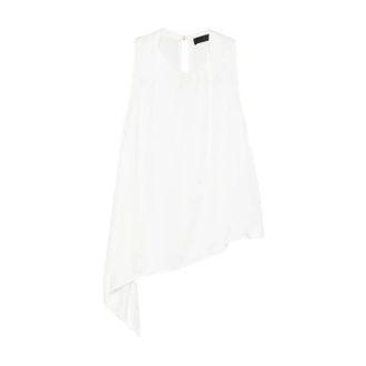 Liu Jo Femme, Tops, Blanc, Taille: 42 FR Asymmetric Sleeveless Top