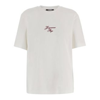 Jacquemus Homme, Tops, Blanc, Taille: XS Le T-shirt Bateau
