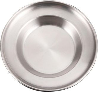 BESPORTBLE Edelstahl Servierplatte Rund Geschirr Kompakt Leicht Vielseitig F&uuml;r Haushalt Restaurant Bar Buffet Steak Roast Fleisch Dessert