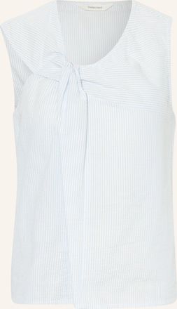 Selected Blusentop Aus Musselin blau