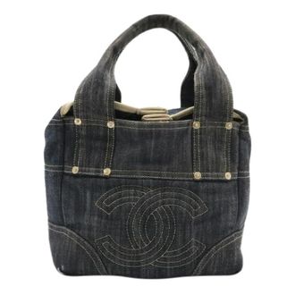 Chanel Pre-owned Sparkling Denim Coco Mark Tote Bag - - Pre-owned - Damen - Blau - ONE SIZE
