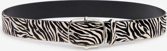 Isabel Marant Ceinture Lapae En Cuir - Femme - Z&egrave;bre / Palladium - Taille75 - Isabel Marant