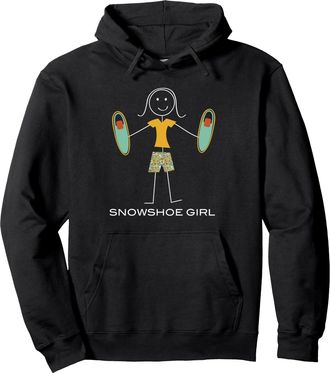Whyitsme Design Lustige Frauen Schneeschuhwandern, M&auml;dchen Schneeschuh Pullover Hoodie