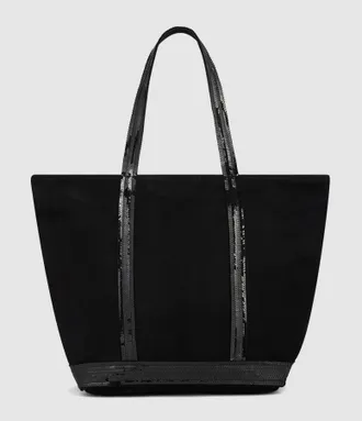 Vanessa Bruno Cabas M Zippe Noir Cuir Velours