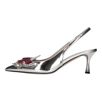 N&deg;21 Femme, Chaussures, Gris, Taille: 38 EU Escarpin Slingback Verni