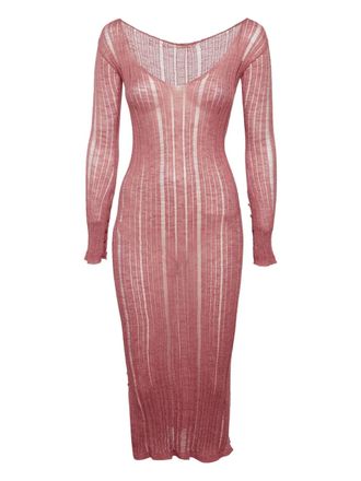 Cult Gaia robe c&ocirc;tel&eacute;e &agrave; coupe mi-longue - Rose