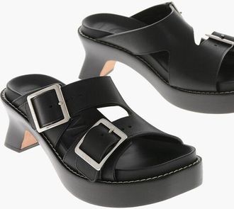 Loewe Leather Open-Toe Mules with 7cm Leather Sole size 36
