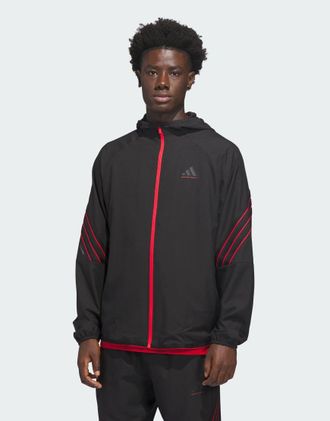 adidas Adidas Crazy Lite Jacke in Schwarz / Pure Ruby