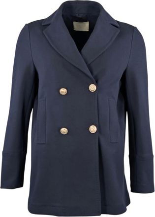 Circolo 1901 Femme, Manteaux, Bleu, Taille: 36 FR Peacot Fleece