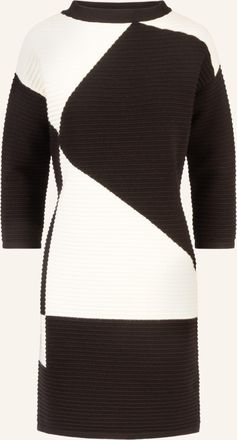 Apart Colorblocking Strickkleid schwarz
