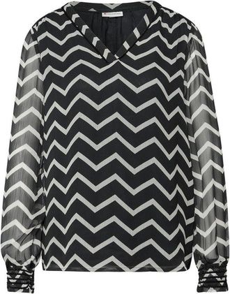 Street One Langarmbluse Chiffon Tunika mit Tape