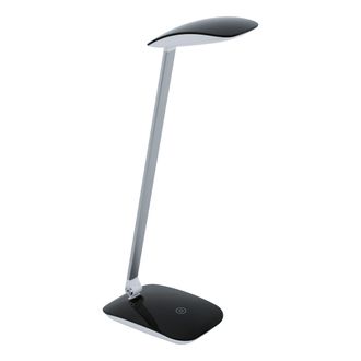 Eglo LED Tischlampe Cajero, 1 flammige Tischleuchte mit Touch, dimmbar, USB Lampe, Schreibtischlampe, Minimalismus aus hochwertigem Kunststoff, Bürolampe i