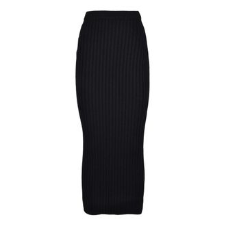 Max Mara Femme, Jupes, Noir, Taille: 36 FR Seta Long Knit Skirt
