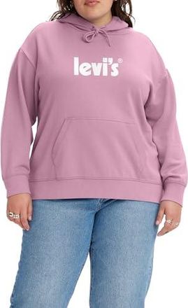 Levi's Plus Size Graphic Standard Sweat &agrave; Capuche Femme, Poster Logo Prism Pink, 1XL