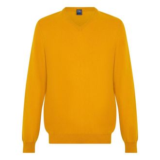 Fedeli Pull col en V - Homme - Pulls - Jaune - Taille: 3XL