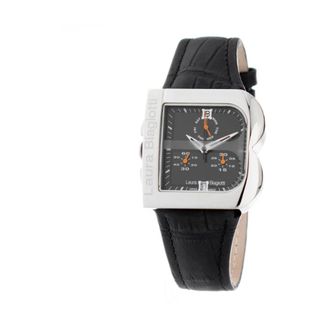 Laura Biagiotti Femme, Accessoires, Noir, Taille: ONE Size Montre &eacute;l&eacute;gante avec bracelet en cuir