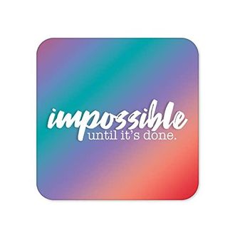 Tongue in Peach Lustige Getr&auml;nkeuntersetzer | Neuheit B&uuml;ro Tasse Untersetzer | Childish Impossible Beer Mat | Sarkastisches Wohnaccessoire | Silly Joke Coffee - CC86