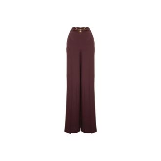 Elisabetta Franchi Gold Detail Zipper Hook Hose - - Trousers - Damen - Rot - L