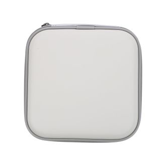 BESPORTBLE Tragbare CD Hülle für 24 Discs Stoßfeste Eva Medientasche Weiß mit Reißverschluss CD Organizer für Auto Zuhause und Reisen