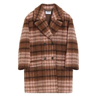 Moschino Check Coat - - Coats - Damen - Mehrfarbig - M