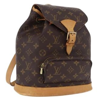 Louis Vuitton Pre-owned Montsouris MM Backpack - Femme - Pre-owned - Brun - Taille: ONE Size