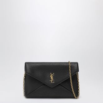 Saint Laurent Schwarze Cassandre Ketten-Pochette aus Lammleder