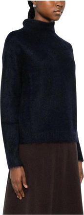 Max Mara Femme, Pulls, Bleu, Taille: 42 FR Pull &agrave; col roul&eacute;