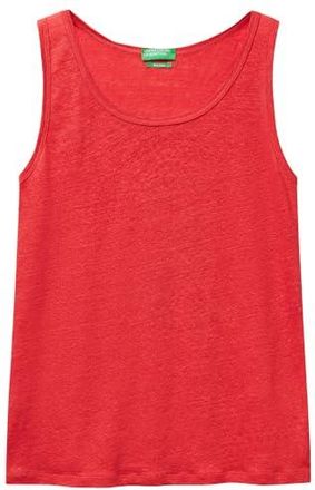 Benetton Canotta 37uje8398 Tricot, Rouge, Medium Femmes