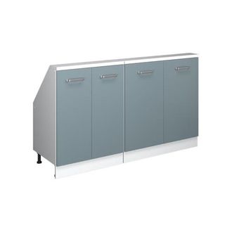 Vicco Ensembles de Meuble de Rangement sous Pente Rion, Bleu-Gris/Blanc, Lot de 2