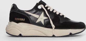 Golden Goose Baskets Running Sole Black White