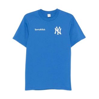 Sporty & Rich Femme, Tops, Bleu, Taille: 42 FR Slugger T-Shirt