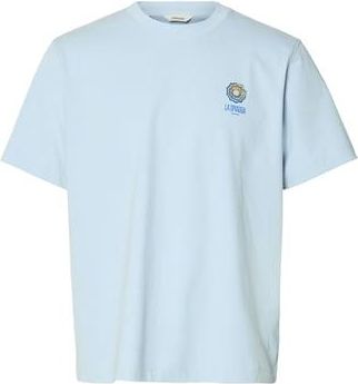 Selected T-shirt imprim&eacute; &agrave; col rond en coton