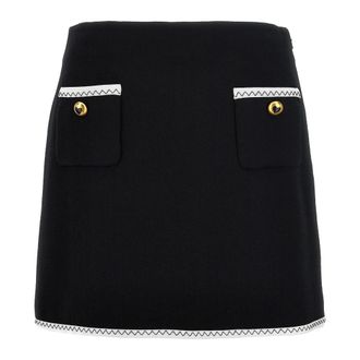 Moschino Heart Button Skirt - - Skirts - Damen - Schwarzk - L