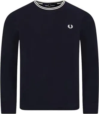 Fred Perry Long Sleeve Twin Tipped Tee Shirt, T-Shirt - S
