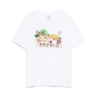 Casablanca Crew Neck T-shirt - - Tops - Herren - Wei&szlig; - S