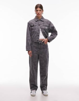 Carhartt Work in Progress Duck Orell - Jeans in Grau mit Military-Muster