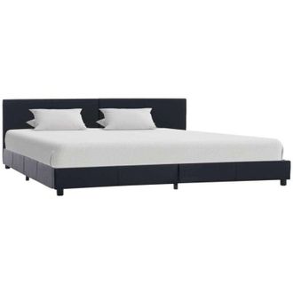 vidaXL Cadre de lit Noir Similicuir 180x200 cm Vidaxl
