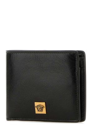 Versace Mens Black Leather Wallet 1b55jblackgold82 Portafogli