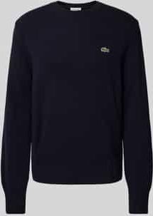 Lacoste Regular Fit Strickpullover aus reiner Wolle
