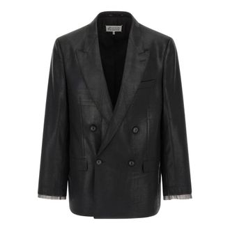Maison Margiela Homme, Costumes, Noir, Taille: L Foiled Wool Blazer