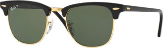 Ray-Ban Unisex-Erwachsene Clubmaster RB3016 901/58-51 Sonnenbrille, Schwarz (Black), 51