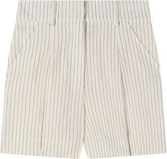 Patrizia Pepe Femme, Shorts, Blanc, Taille: 40 FR Pleated Shorts