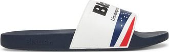 Blauer Pantoletten S6JASPER01/USA Wei&szlig;
