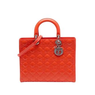 Dior Pre-owned Lady Dior Handtasche - - Pre-owned - Damen - Orange - ONE SIZE