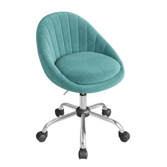 Woltu Homeoffice Stuhl, B&uuml;rostuhl ergonomisch, Schminkstuhl drehbar, Drehstuhl mit Rollen, Schreibtischstuhl 150 kg belastbar, f&uuml;r Arbeitszimmer Schlafzimme