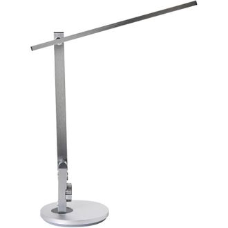 Beliani Lampe de Bureau LED avec Bras R&eacute;glable et Pivotant Variateur 10 Modes Minuterie Argent&eacute;e Cetus