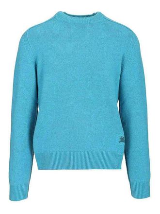 Burberry Pull Col Rond - Bleu Clair
